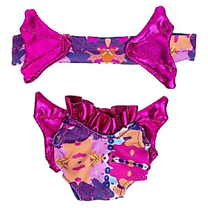 Nerlie Neonate Aquanerlie Aquamerito Clothing Wear - Pink Shiny Sea Monster Themed Bodysuit Rumper w/ Headband - KSI-Merito Glu Glu by Distroller