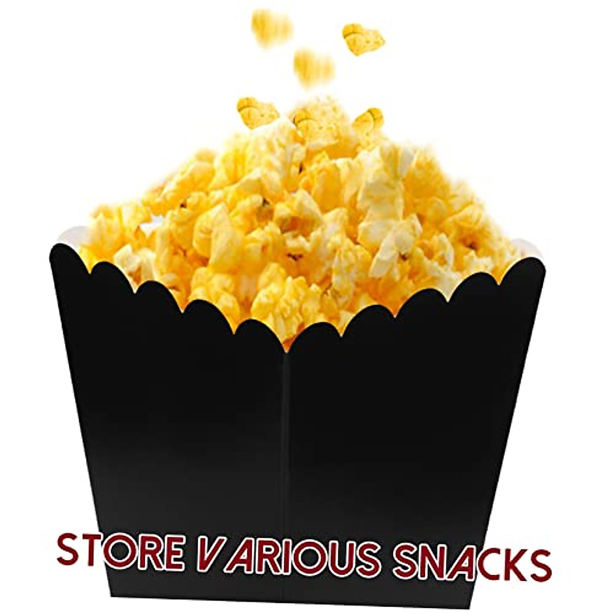 BESTonZON 50pcs Popcorn Boxes Popcorn Popcorn Box Candy Gift Box Disposable Food Containers Cookie Gift Boxes Popcorn Buckets for Theater Popcorn Treat Boxes Movie Night Snack Trays Mini