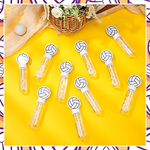 PullCrease 16 Pcs Volleyball Bubble Wands Party Favors Volleyball Gifts Birthday Bubble Wand Bulk Volleyball Party Decorations Volleyball Theme Birthday Party Supplies for Outdoor