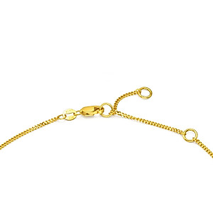 CHOW SANG SANG Dazzling Mirror Gold 999.9 24K Solid Gold Price-by-Weight Gold Simple Rectangle Necklace for Women 93401N (Approx. 0.21tael (~7.86g), 18.5", (47 CM))