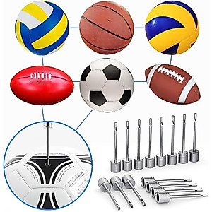 Motorenbau Air Pump Needle 35pcs, Ball Inflation for Basketball, Football, Soccer, Volleyball or Rugby Balls Replacement Pin Inflating with Storage Box Silver