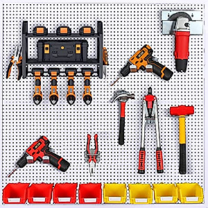 Neepiar Power Tool Organizer Heavy Duty Floating Tool Drill Holder Wall Mount Storage Rack for Handheld Storage Rack for Cordless Drill Removable Design Perfect(Black)