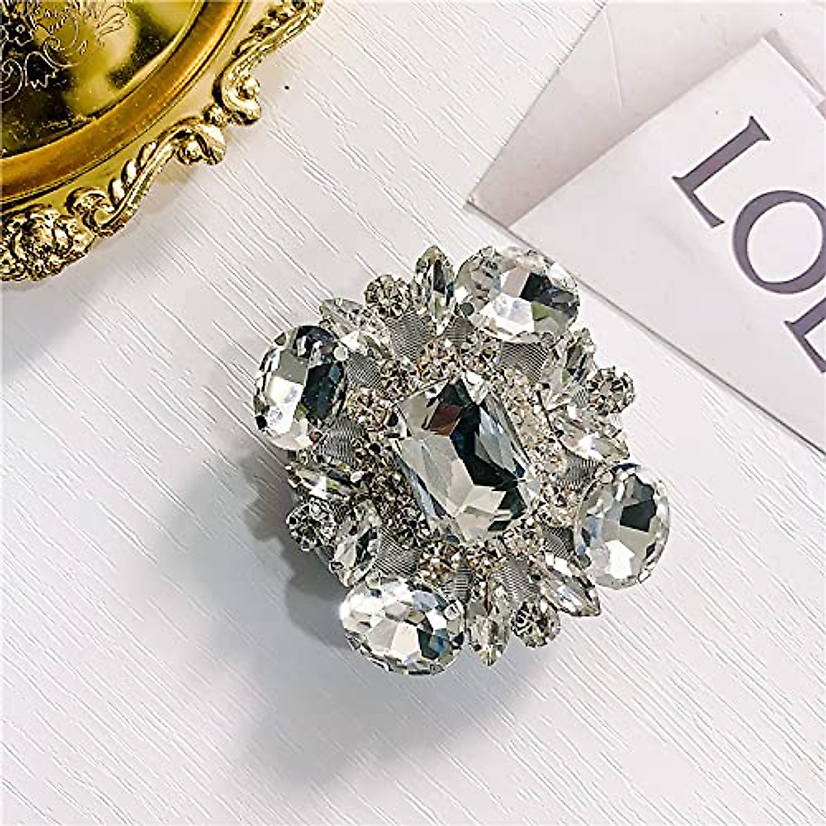 Bzybel Big Crystal Rhinestones Cell Phone Ring Holder Electronics Ring Holder Stand Finger Ring Kickstand Compatible Various Mobile Phones or Phone case Electronic Accessories