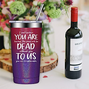 Fufandi Going Away Gift for Coworker - Coworker Leaving Gifts for Women - Farewell Gifts for Coworkers - New Job, Goodbye, Good Luck Gifts for Coworkers, Colleague, Boss - Tumbler Cup