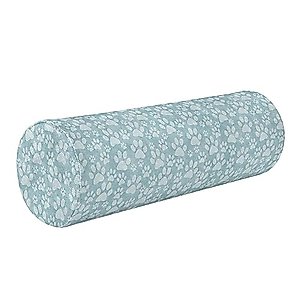 Vnurnrn Doggy Paw Print Neck Support Pillow Round Neck Roll Bolster Cylinder Pillow Cervical Pillows Shoulder Pillow for Leg Knee Back Head Support for Adults Bedroom Camp Work