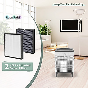 300 300S Replacement Filter Compatible with 300/300s Air Pu-rifier Filter Replacement (for 1256 sq.ft), Compare to 3111635, 2-Pack White H13 True HEPA & Activated Carbon