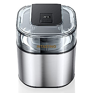 Ice Cream Maker Machine, INTASTING 1.6 Quart Frozen Yogurt-Sorbet, Auto Shut-Off, Double-Insulated Freezer Bowl, Suitable for Homemade Ice Cream, Gelato