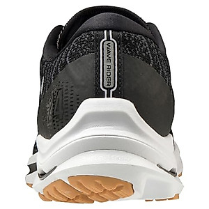 Mizuno Men's Wave Rider 24 WAVEKNIT Running Shoe, Black-Dark Shadow, 10 D US