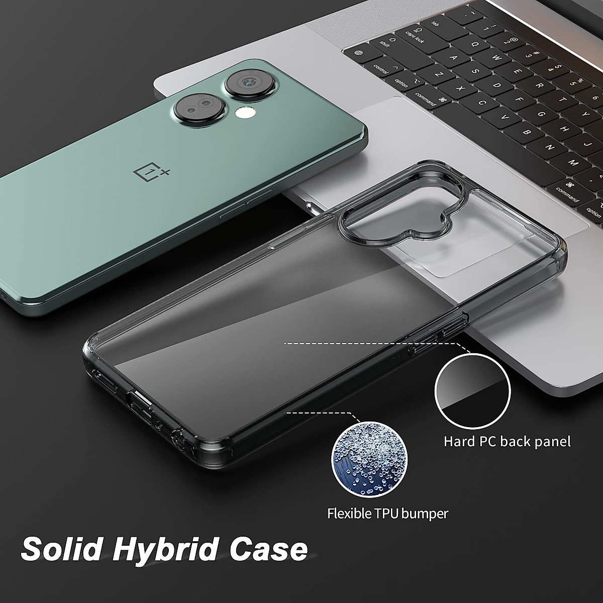 Foluu for OnePlus Nord N30 5G/OnePlus Nord CE 3 Lite 5G Case, Hard PC Back & Soft TPU Bumper Protective Shockproof Case for OnePlus Nord N30 5G 2023