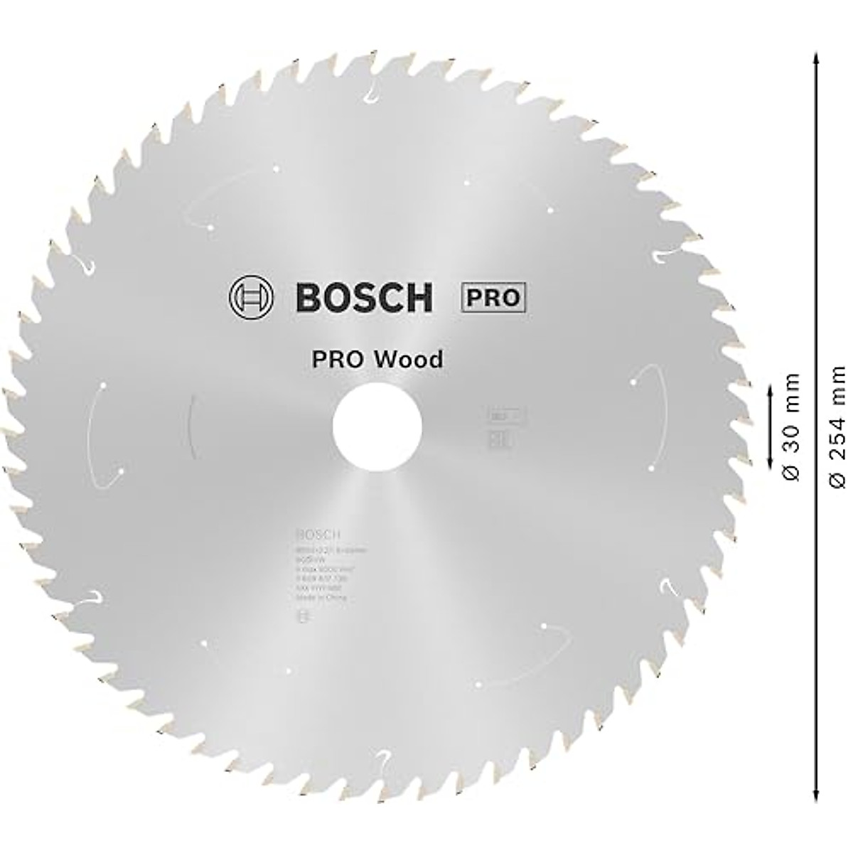 Bosch Professional 2608837736 Blade Standard (for Wood, 254 x 30 x 2.2 mm, 60 Teeth Accessories: Cordless Circular Saw), 254 mm x 30 mm Diameter