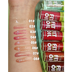 MAEPEOR Lip Gloss Set 4 Colors Ultra-Hydrating Moisturizing Glossy Lipgloss Kit Non-Sticky Long Lasting Nourishing Lip Oil with Big Brush Head （Color 0401 (Color M0402)