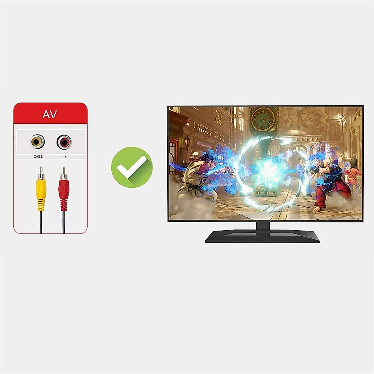 JAOK Classic Handheld Game Console, Built-in 620 Classic Games and 2X4 NES Classic Button Controller Av Output Video Games (620AV)