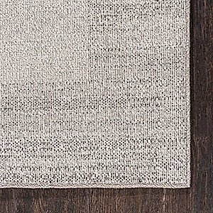 Unique Loom Del Mar Collection Area Rug - Abigail (2' 7" x 10' Runner, Light Gray/ Black)