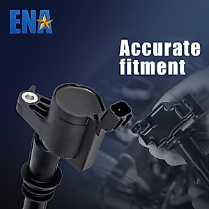 ENA Set of 8 Straight Boot Ignition Coil Pack Compatible with Ford Lincoln Expedition Explorer F-150 Super Duty Mustang Mountaineer 4.6l 5.4l 6.8l Replacement for DG511 C1541 FD508