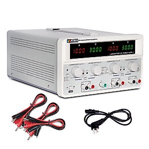 MATRIX DC Power Supply Variable 30V 10A 615W, 10mV 1mA Bench Power Supply High Precision 3 Output, Linear Power Supply with Bright Screen, Series Parallel Mode, USB RS232 RS485 Interface, MPS-3010H-3C