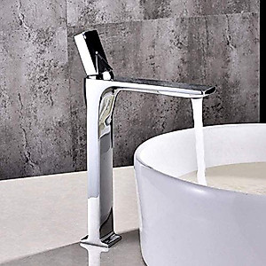 Y-LKUN Faucet Bathroom Sink Taps All Copper Basin Faucet Above Counter Basin Single Hole Hot and Cold Water Faucet Bathroom Personalized Wash Basin Faucet
