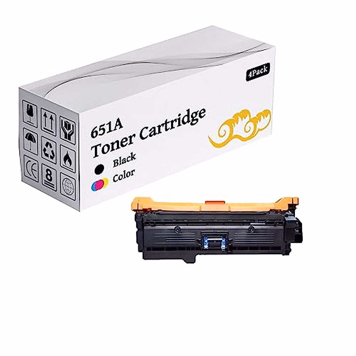 CE340A CE341A CE342A CE343A Toner Cartridge Replacement High Yield Compatible for HP Color Laserjet Enterprise 700 Color M775dn M775f M775z M775z+ Printers Cyan