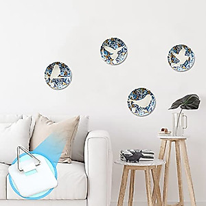 Chihutown 40 Pieces Invisible Adhesive Plate Hanger, Adhesive Plate Hangers for The Wall, Vertical Plate Holder Plate Hangers for Hanging Plates Art Supplies, 1.25 Inch