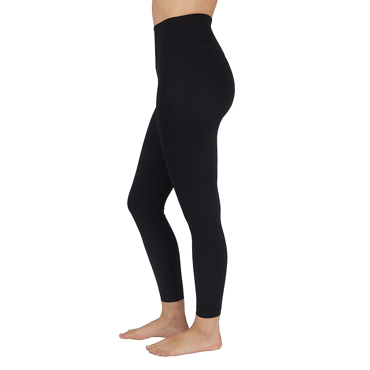 Yogalicious Women’s Lux High Waist Squat Proof Pant Elastic Free Ankle Yoga Legging - Black - Small