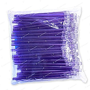1000 Dental Saliva Ejectors Disposable - Medical Grade Latex Free Evacuation Suction Tips - Flexible Purple Tube with Purple Tip in (10 Bags of 100) by PlastCare USA