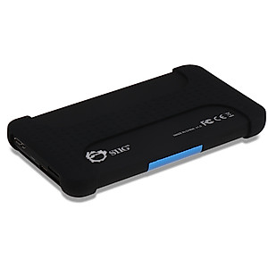 Siig JU-SA0S12-S1 USB 3.0 to SATA Hard Drive with SD Reader, Storage Enclosure, SATA 6Gb/S, USB 3.0, Black/Blue