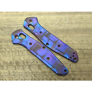 Flamed RIVETED AIRPLANE Titanium Scales for Benchmade 940 Osborne