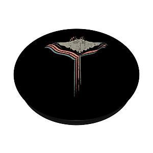 Ocean Animal Lover Aquarist Stingray Retro Manta Ray PopSockets Swappable PopGrip