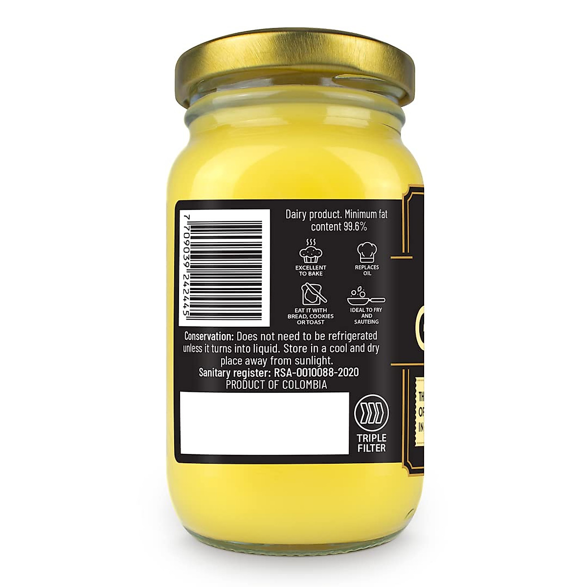 GHEE clarified butter. Natural Flavor - Kosher, Keto Friendly Diet, Gluten Free, Glass Jar x 7.05 oz, Tastes Amazing, Delicious 100% Natural- KARAVANSAY Natural Foods