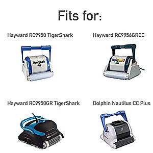 (2 Pack) AR-PRO RCX23002 Replacement Soft Tread Drive Belt - Premium, Heavy-Duty Rubber Pool Cleaner Parts | Compatible with Aquavac Tiger Shark (Plus and QC) and SharkVac Pool Cleaners