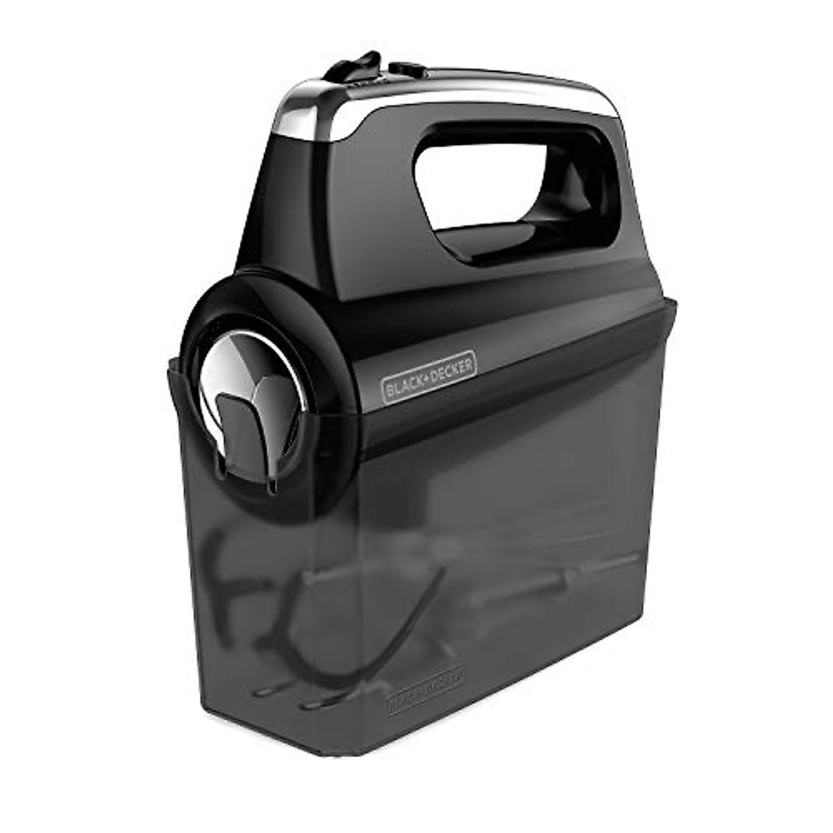 BLACK+DECKER MX600B Helix Performance Premium 5-Speed Hand Mixer, 5 Attachments + Case, Black