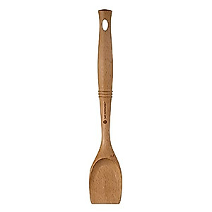 Le Creuset Revolution Scraping Spoon, 12.5" x 2.5", Wood