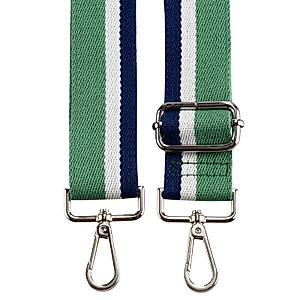 Allzedream Purse Strap Replacement Crossbody Handbag Stripe Wide Adjustable (Green)