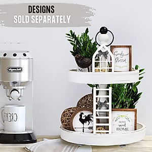 Beautiful Two Tiered Tray – Rustic Wooden Serving Tray Enhances Your Spring Decor - Perfect for Your Home Decorations