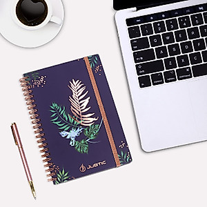 JUBTIC Hardcover Address Book with Alphabetical Tabs, Spiral Bound Address Book with Refillable Pages Medium Telephone book incl. Address, Password, Contact, Tel, Email, Important Date for Home Office
