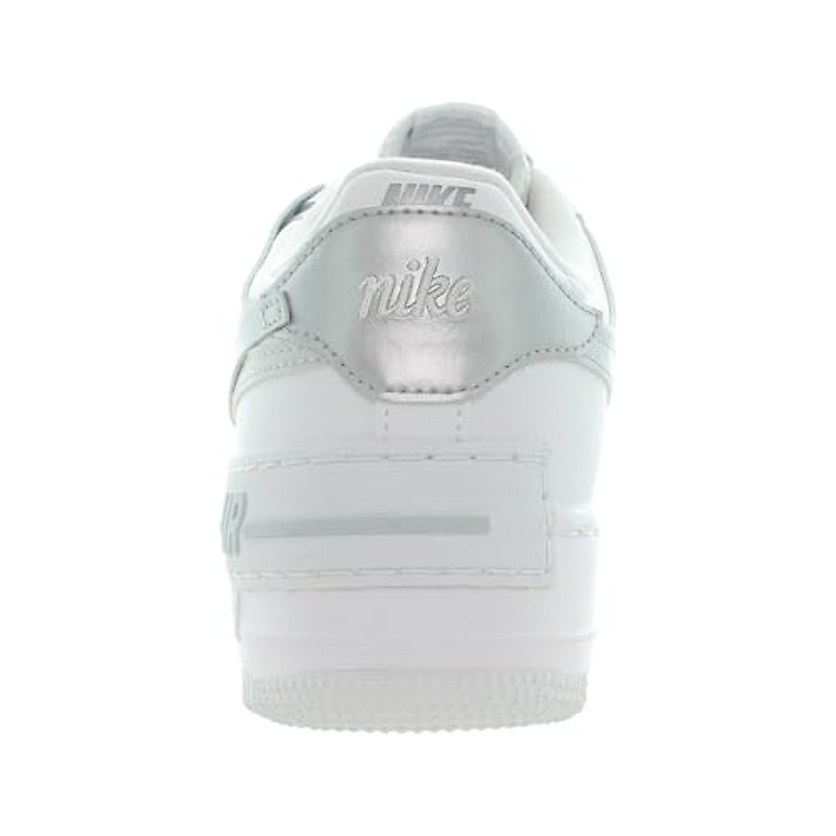 Nike Air Force 1 Shadow Womens White/Metallic Silver Size 8