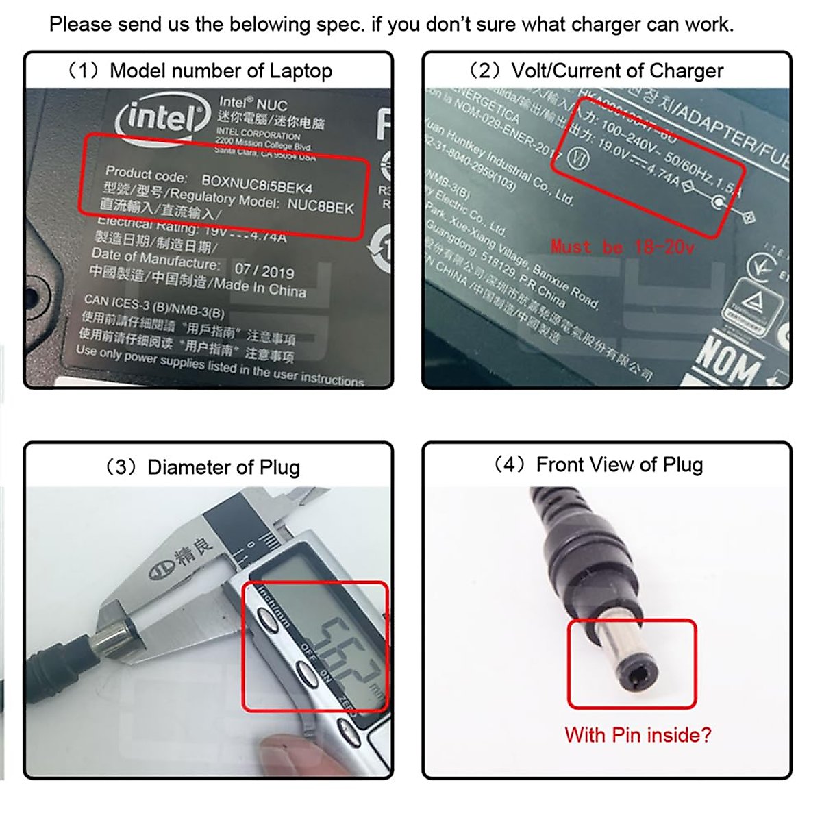 Cablecc USB-C Type C Input to DC 20V 5.5 * 2.1mm Output Power 100W 135W 140W 65W PD Charge Cable for Laptop