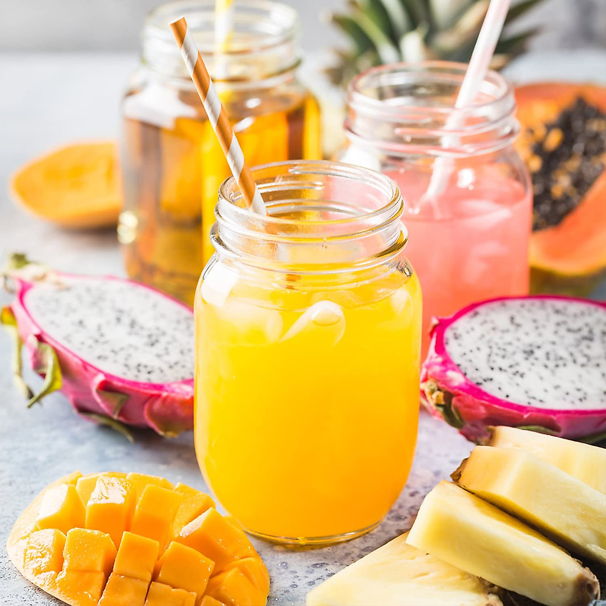 Accguan Mason Jars 16 oz With Regular Lids and Bands, Ideal for Jam, Honey, Wedding Favors, Shower Favors, DIY Magnetic Spice Jars, 12 PACK, 16 Labels Included