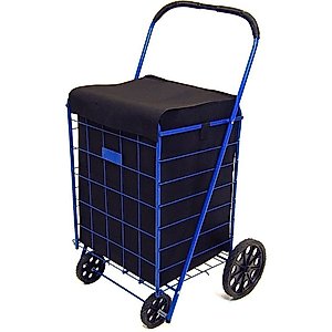PrimeTrendz 120 GSM Shopping Cart Liner | Size: 18" X 15" X 24" | Color: Black | 120 GSM (Grams per Square Meter) | (This Listing is for The Liner Only, Shopping Cart not Included)