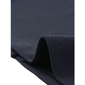 Allegra K Women's Peplum Sweetheart Neck Short Sleeve Wear to Work Office Sheath Dress Small Navy Blue