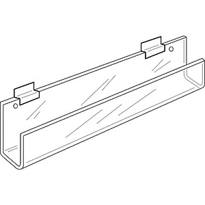 24" Slatwall Greeting Card Shelf, Open Ends, 86793