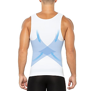 Arjen Kroos Men's Compression Shirt Slimming Body Shaper Tank Top Undershirts Tummy Shapewear