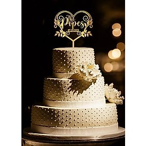 Rustic Cake topper, Personalized wedding cake topper, Custom Mr Mrs Anniversary Cake topper, Custom Calligraphy Cake topper