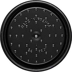 Staub Cast Iron Dutch Oven 5-qt Tall Cocotte, Made in France, Serves 5-6, Matte Black