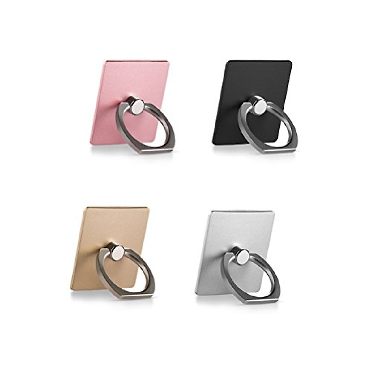 ZYluoke Cell Phone Holder,Universal Smartphone Flower Shape Ring Grip Finger Ring Kickstand Car Mounts with 360 Rotation for All The Phones, Tablet Computer (Square)