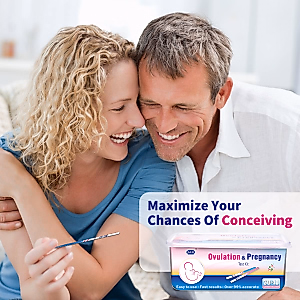 DAVID Ovulation Predictor Kit, 30 Ovulation Tests + 10 Pregnancy Tests Strips, 40 Count with Urine Cups, Fertility Test for Women, Over 99% Accurate (30LH-10HCG), EXP 10-30-2023