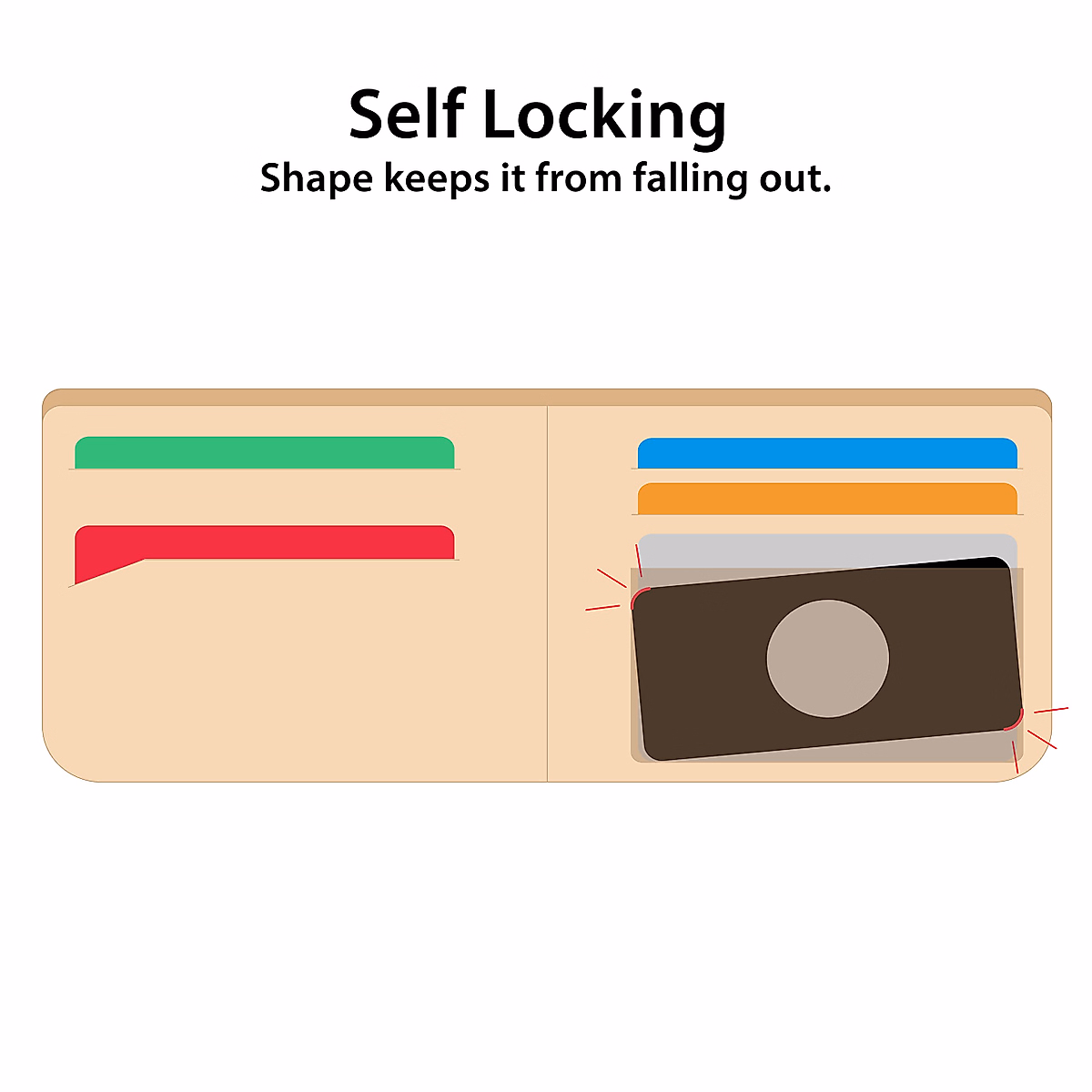 Elevation Lab TagVault™ AirTag Wallet Holder (2 Pack) - The Thinnest AirTag Wallet Card Insert | Flexible, Stays Hidden, Patent Pending