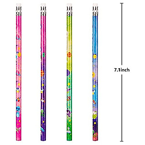 100 Pieces Outer Space Pencils Pencils Bulk Starry Sky Wooden Writing Pencils with Durable Erasers Top Home Office School Classroom Supplies (100)