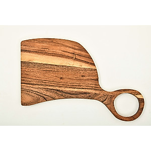 Woodlery Organic Acacia Wood Couple Valentine kitchen Cutting Chopping Board with Handles for Butcher Block Cheese Vegetables Fruit Salad (Set of 2 Couple Board 16L x 9W, 13L x 7W Inches)