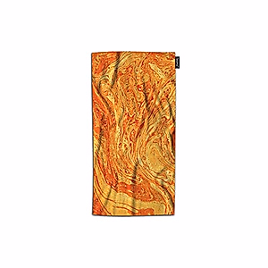 Zaueky Liquid Orange Marble Texture Hand Towel Unusual Magma Color Artistic Craft Decorative Bathroom Towels Soft Highly Absorbent Face Towel for Hotel Gym Spa 15X30 Inch