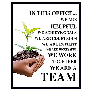 Office Wall Decor - Motivational Wall Art Quote - 8x10 Inspirational Wall Art Poster - Unique Gift for Boss, Managers, Team Leaders, Men Women - Unique 8x10 Room Decoration - UNFRAMED Picture Print